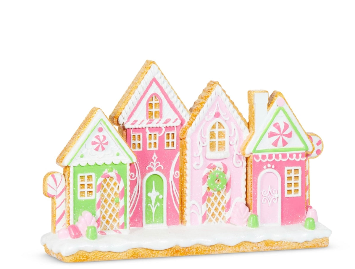 Bright Pastel Gingerbread Village – Horizontal (16") – Inspired Homes ...
